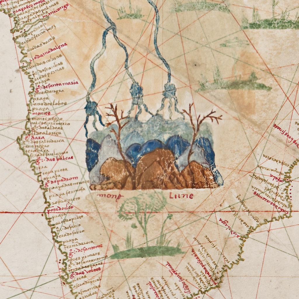 Giovanni Vespucci ancient nautical map of the world, gigapixel